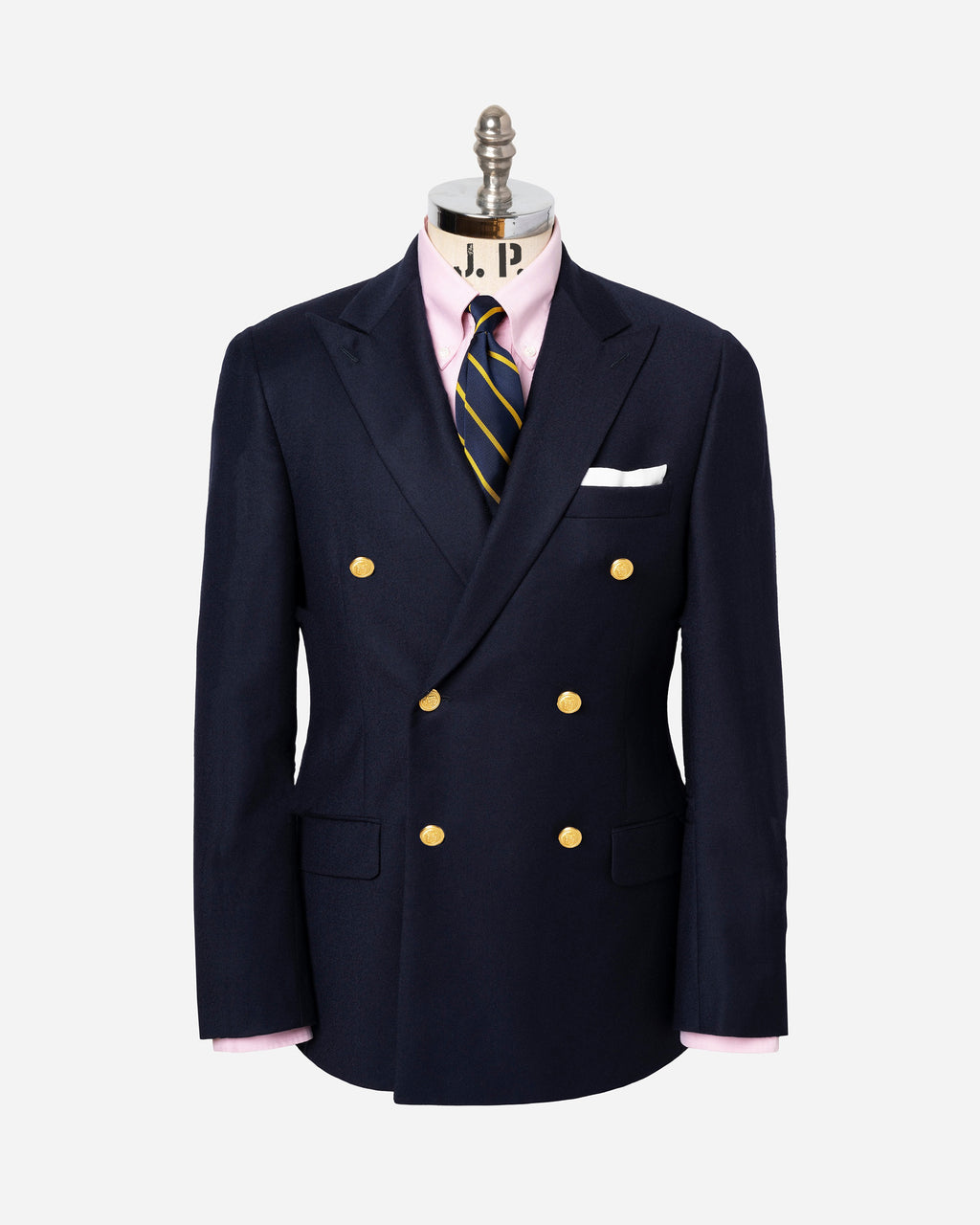 Navy Doeskin Double Breasted Blazer | J.PRESS