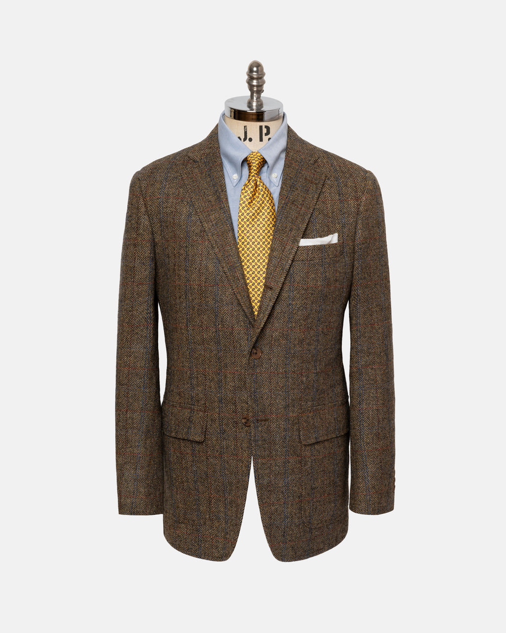 Tan Herringbone Cheviot Tweed Sport Coat | J. PRESS