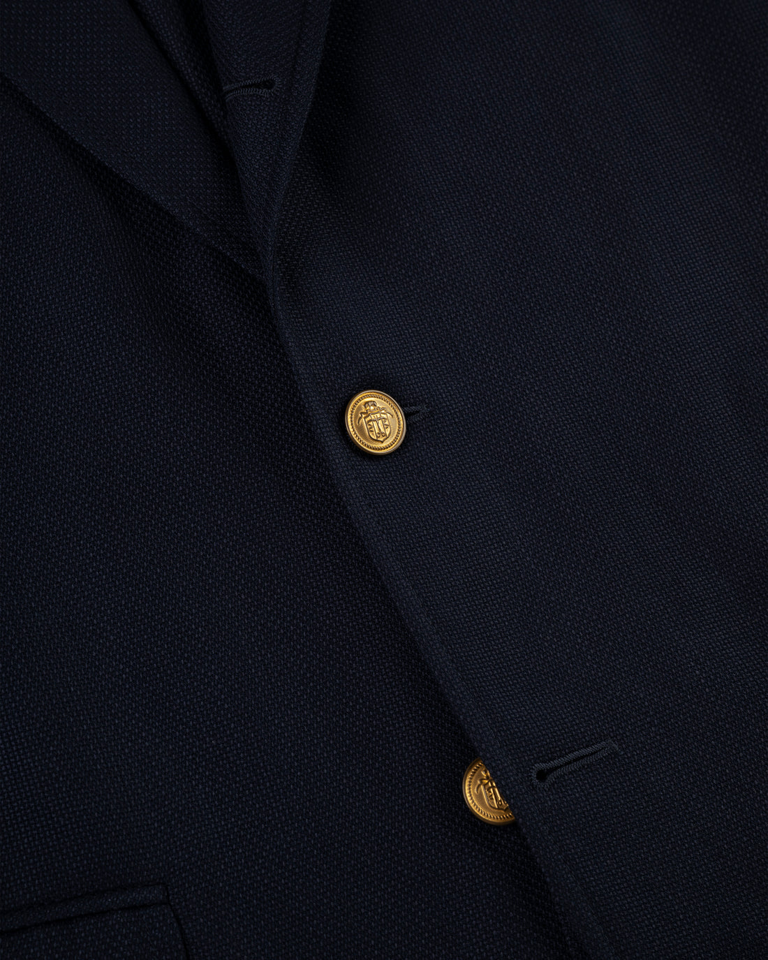 Navy Cotton/Wool Hopsack Blazer | J.PRESS – J. PRESS