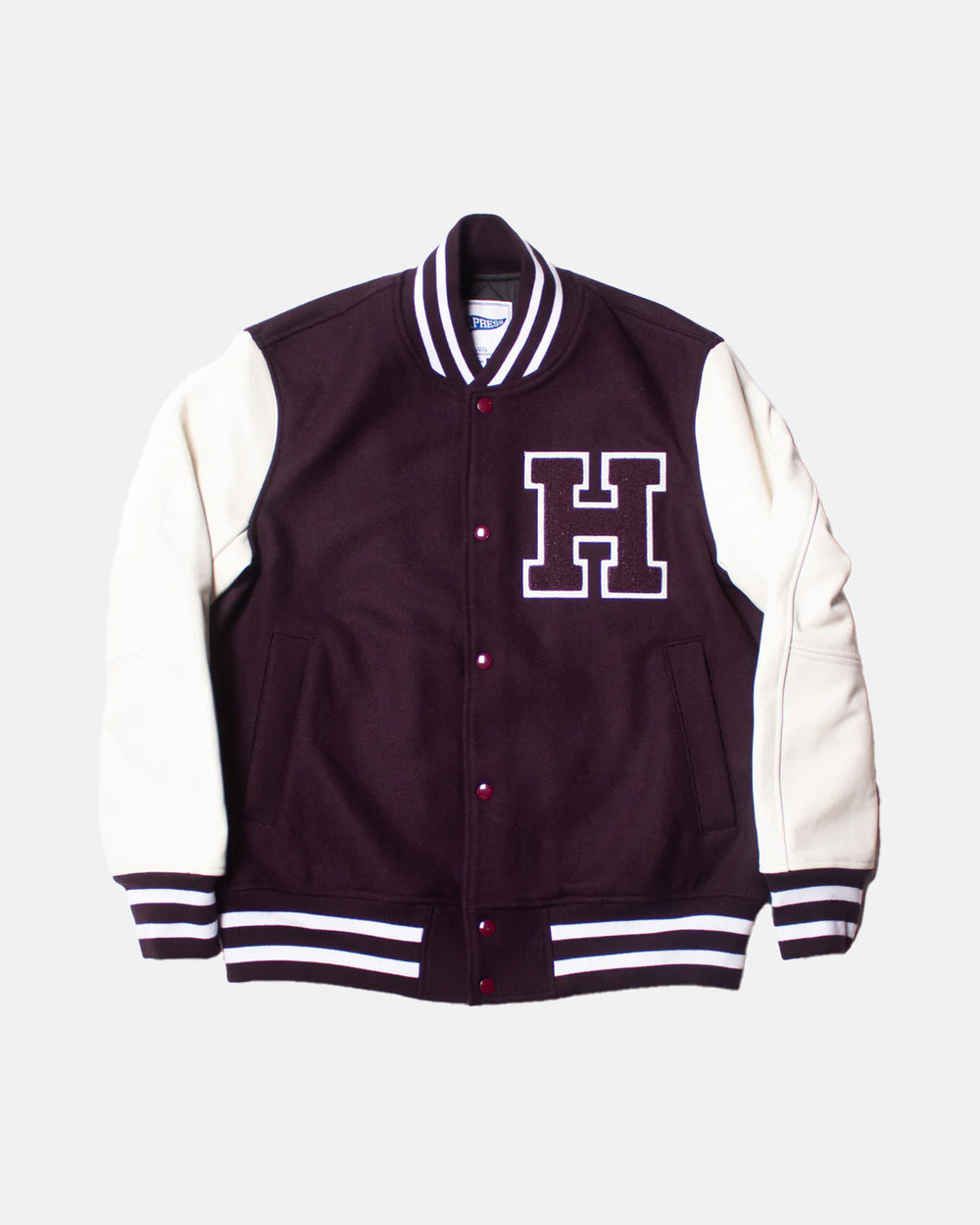 Harvard Varsity Jacket - Burgundy | Pennant Label - J. Press