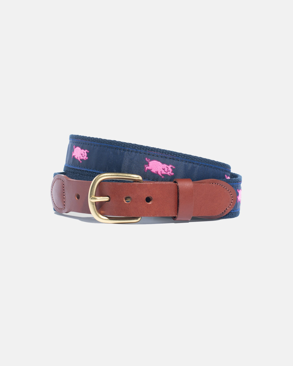 Motif Belt Running Pig | Men's Belts - J. Press