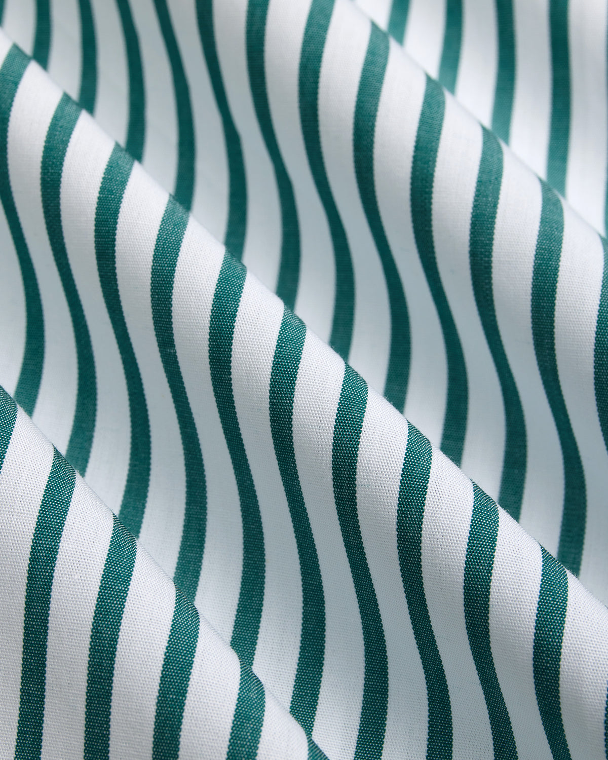 Made-in-Canada Hunter Green Butcher Stripe Broadcloth Button Down Shir