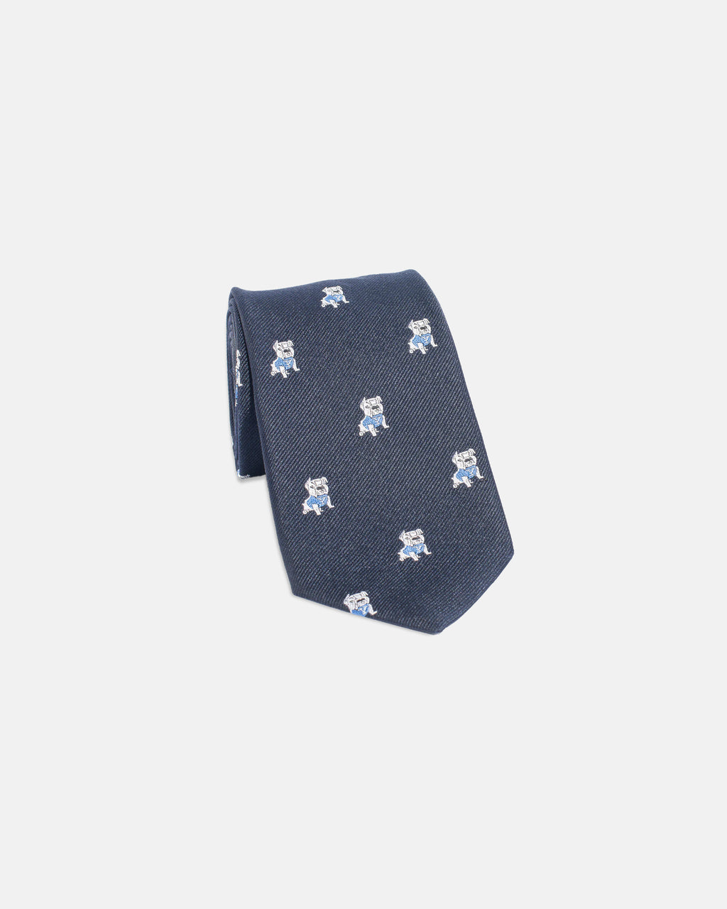 Emblematic Yale Bulldog Tie - Navy | Men's Neck Ties - J. Press