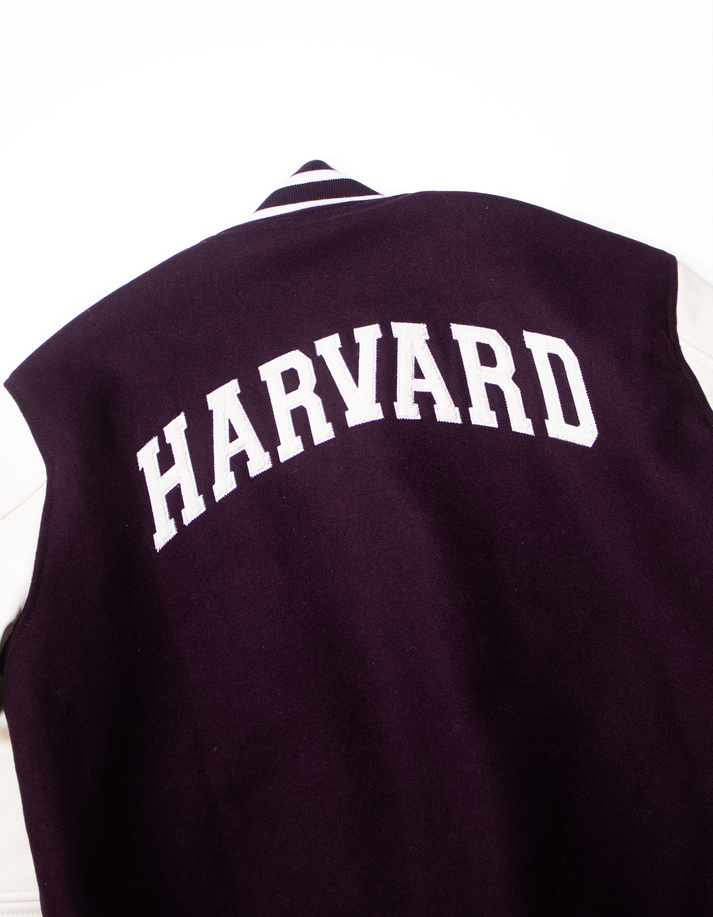 Harvard Varsity Jacket - Burgundy | Pennant Label - J. Press – J. PRESS